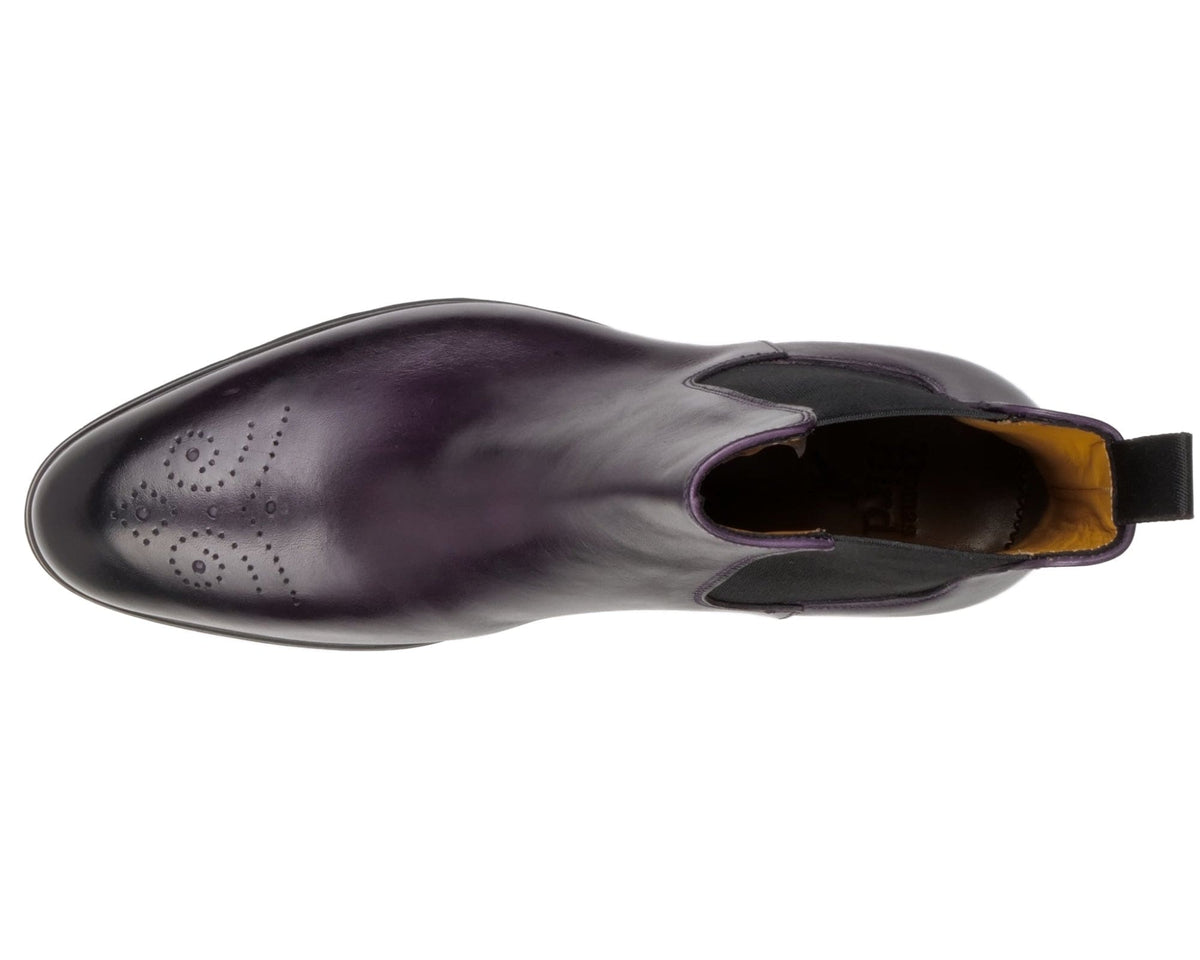 Chelsea Boot Brogue Aubergine & Thomas Bird & tblon.com