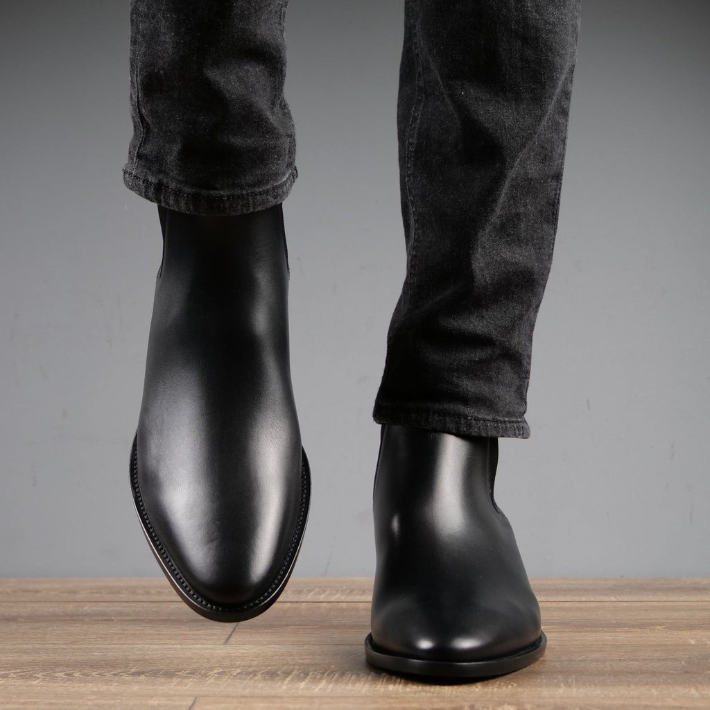 Chelsea Boot Black 40mm Heel & Thomas Bird & tblon.com