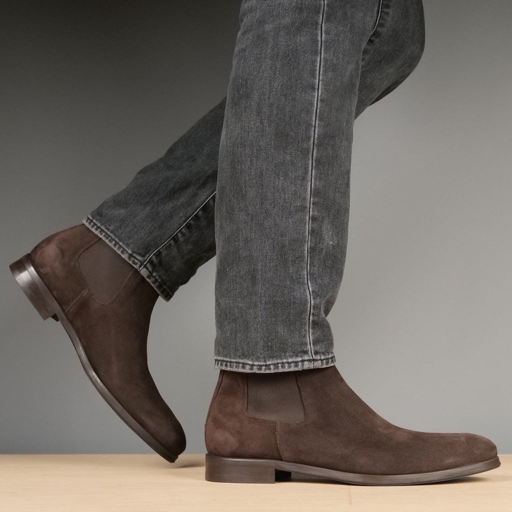 Brown Suede Chelsea Boots Vibram Sole & Thomas Bird & tblon.com
