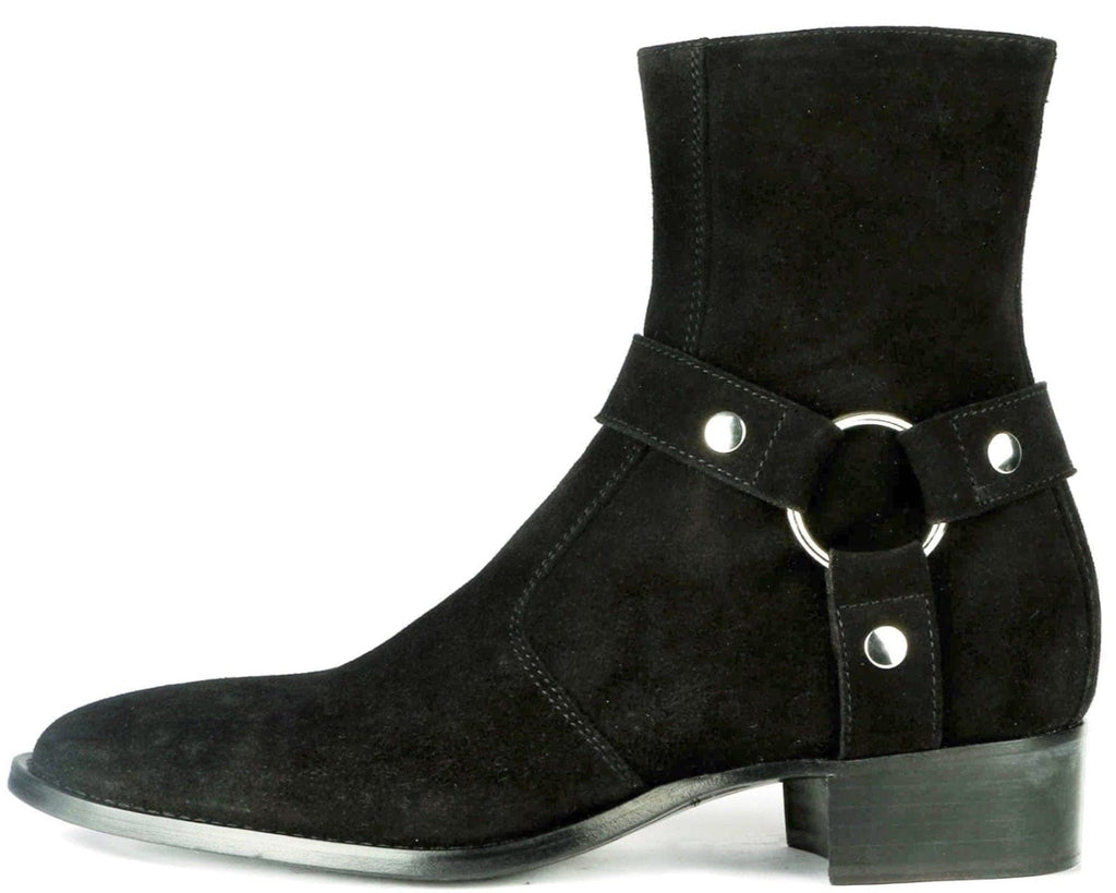 Harness Zip Boot Black Suede & Thomas Bird & tblon.com