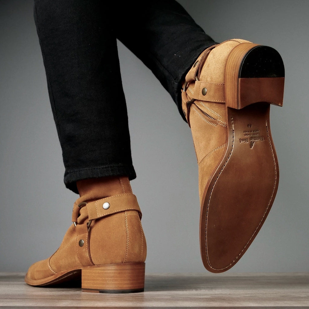 Harness Zip Boot Tan Suede & Thomas Bird & tblon.com