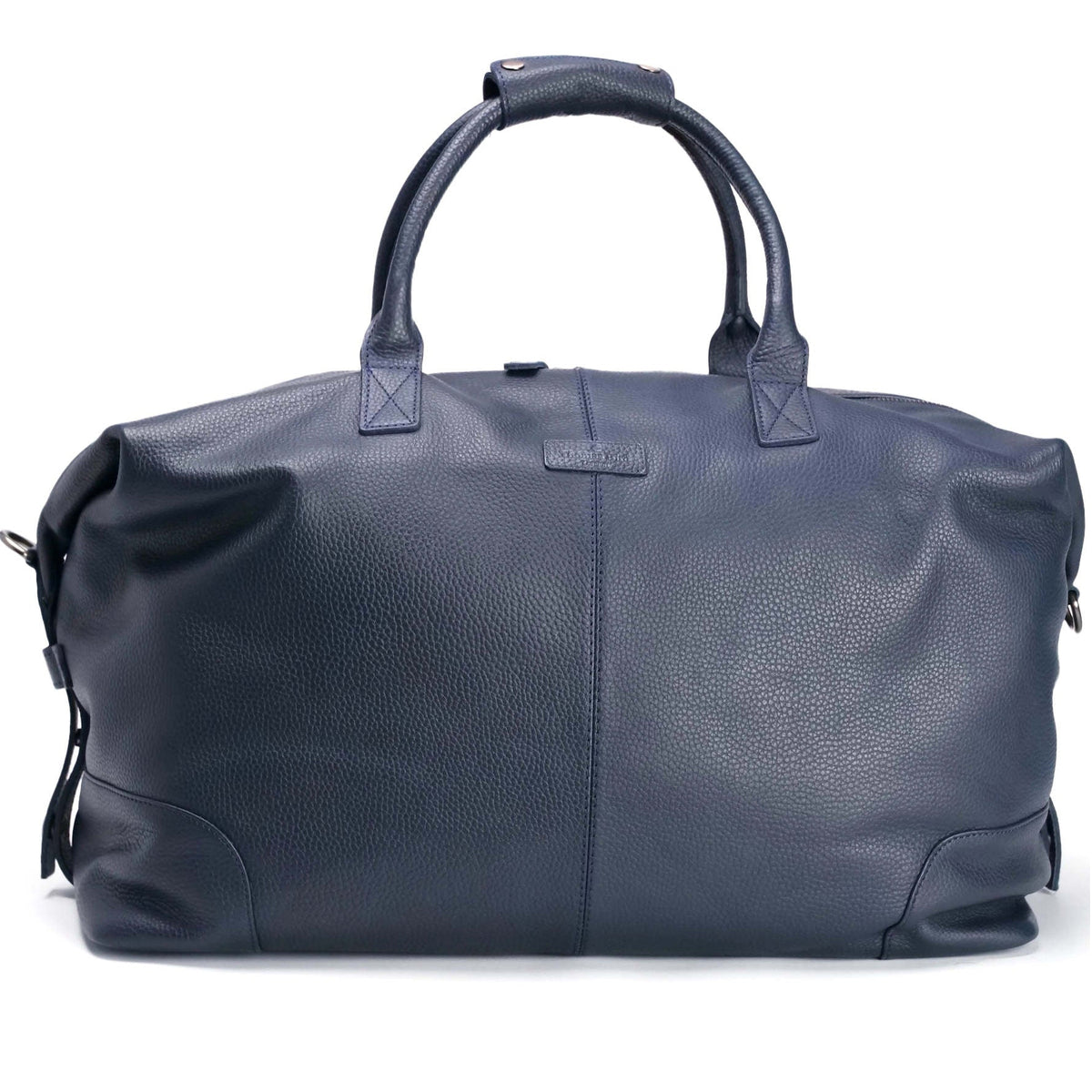 Leather Holdall/Weekend Bag Navy Blue & Thomas Bird & tblon.com